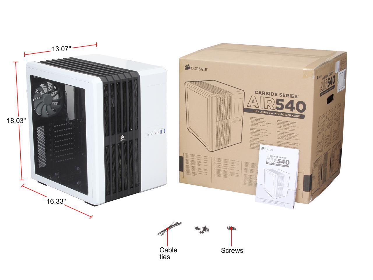 Corsair Carbide Series Air 540 (CC-9011048-WW) Arctic White High ...