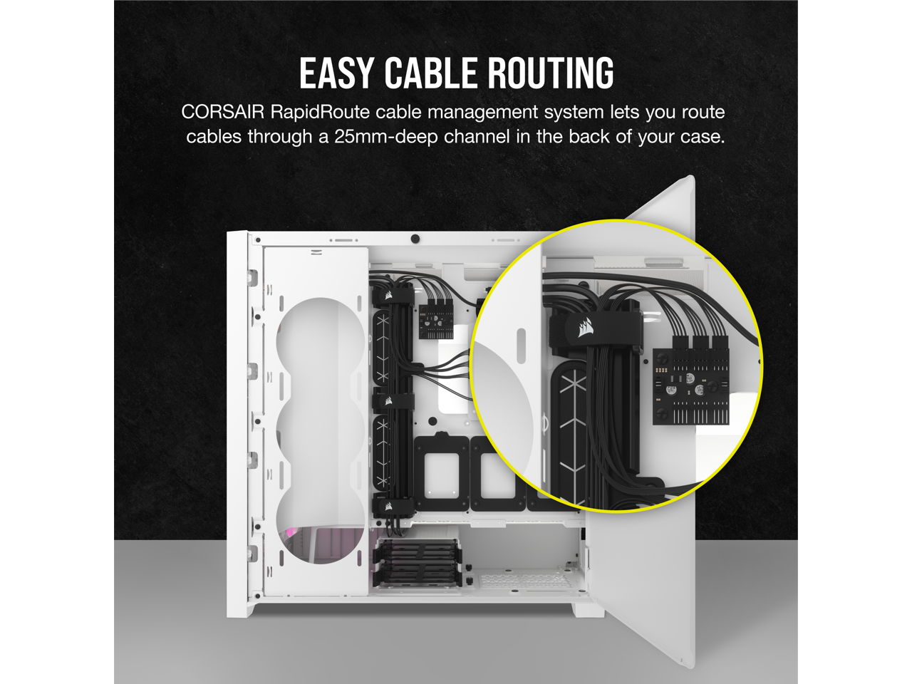 CORSAIR iCUE 5000D RGB AIRFLOW Mid-Tower Case, True White - 4x AF120 RGB ELITE - White Fans ...