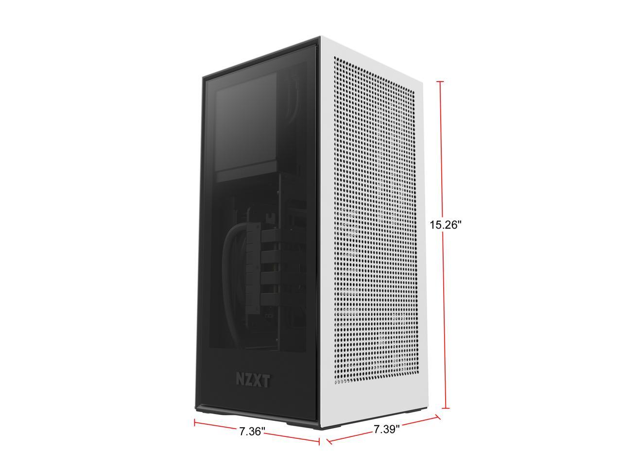NZXT H1 CA-H16WR-W1-US Matte White SGCC Steel / Tempered Glass Mini-ITX ...