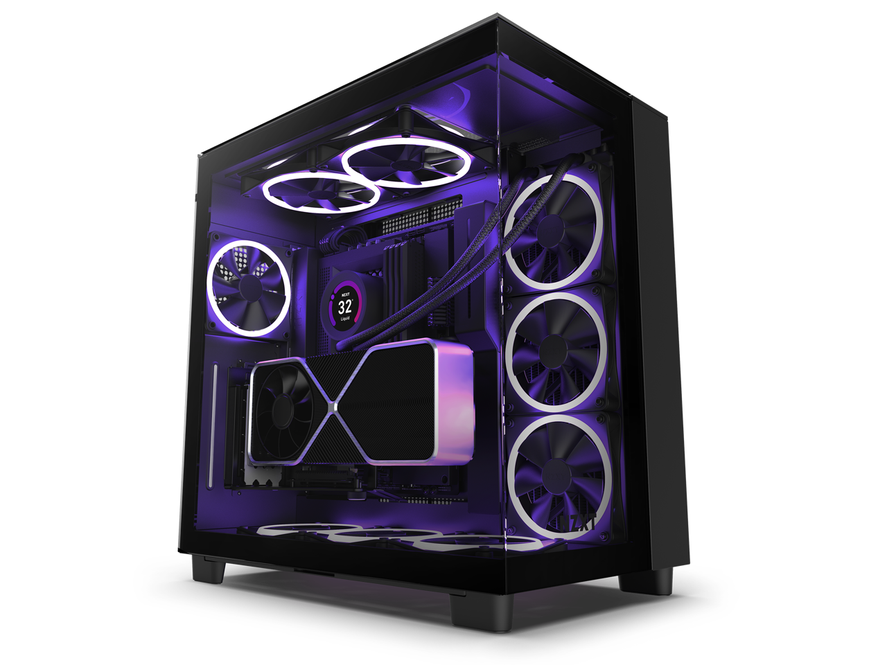 NZXT H9 Elite - All Black - CM-H91EB-01 - Premium Dual-Chamber - Mid ...