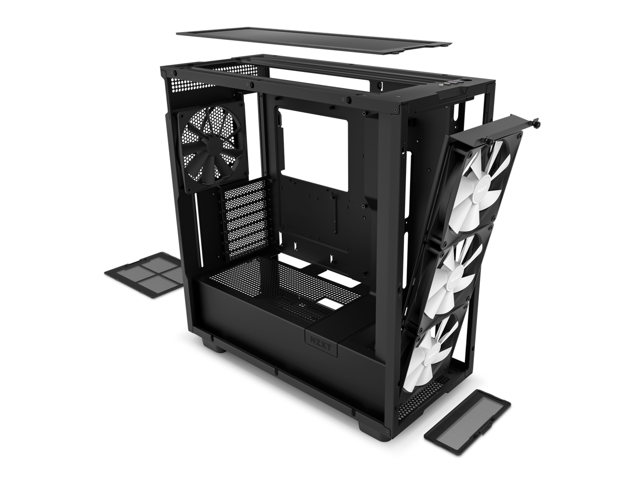 NZXT H Series H7 (2023) Elite Edition ATX Mid Tower Chassis Black color ...