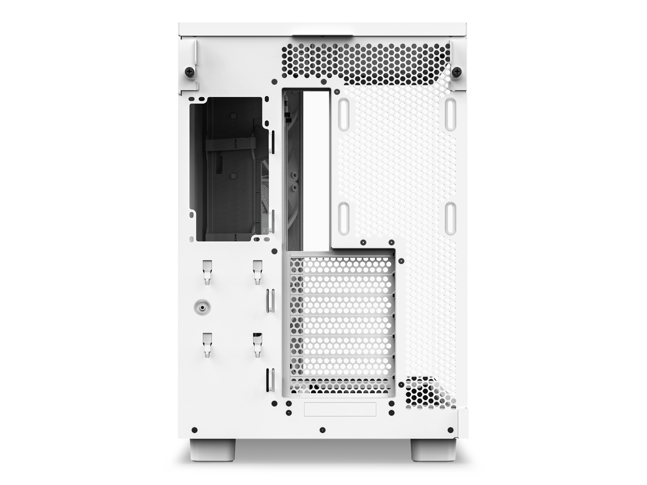 NZXT H6 FLOW RGB Compact Dual-Chamber Mid-Tower Airflow Case, White, CC ...