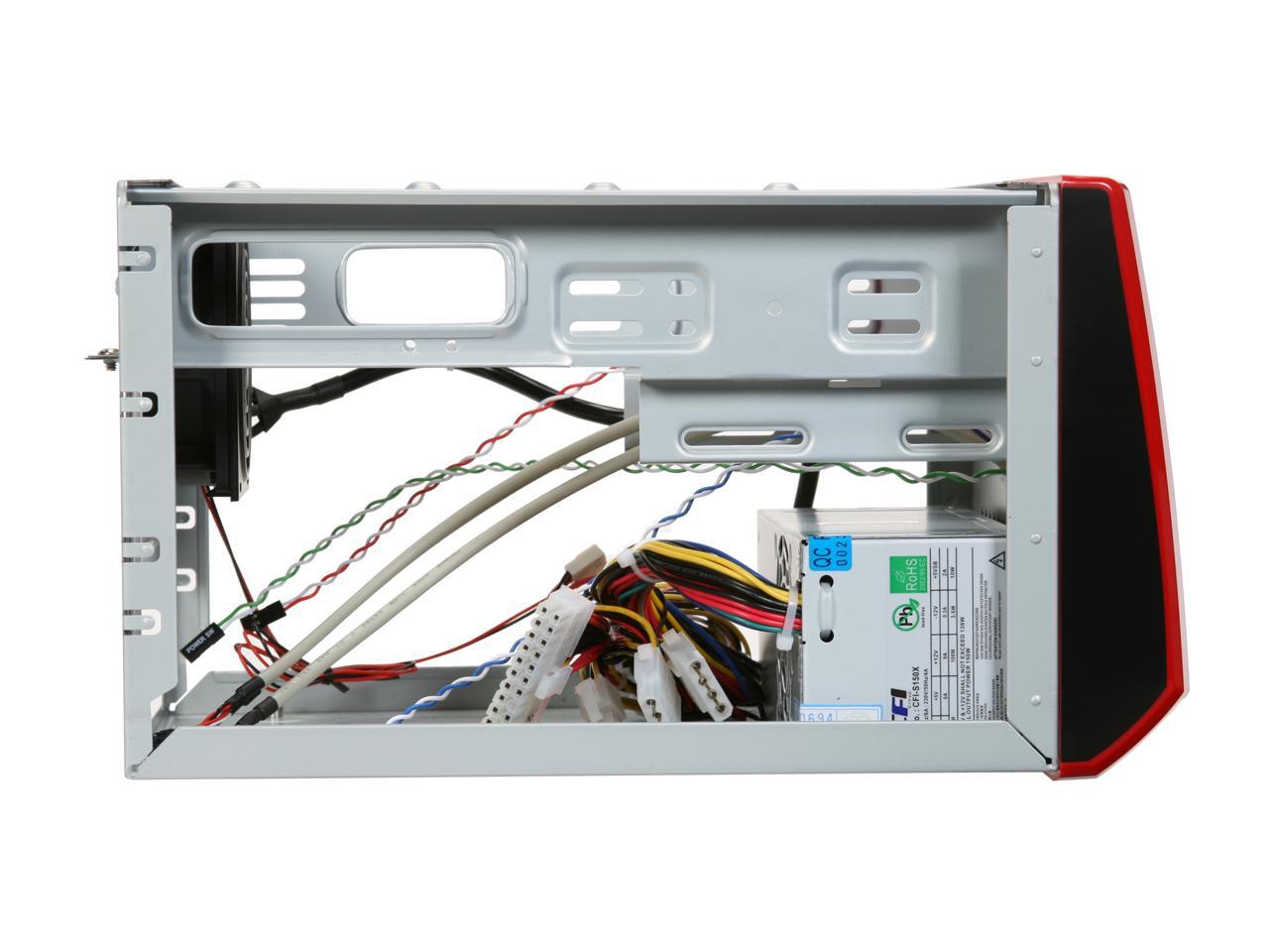 Rosewill RC-CIX-01 RD Glossy Red Steel Cube Mini-ITX Computer Case with ...