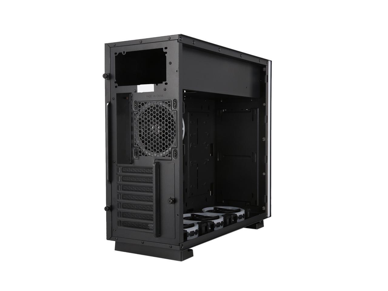 Rosewill Atx Mid Tower Gaming Pc Computer Case Aura Sync Compatible Dual Ring Rgb Led Fans Top