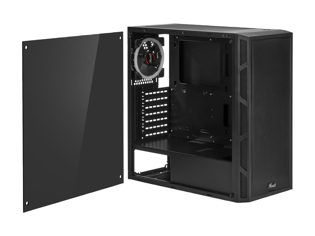 Rosewill SPECTRA C100-A ATX Mid Tower Gaming Case With Tempered Glass ...