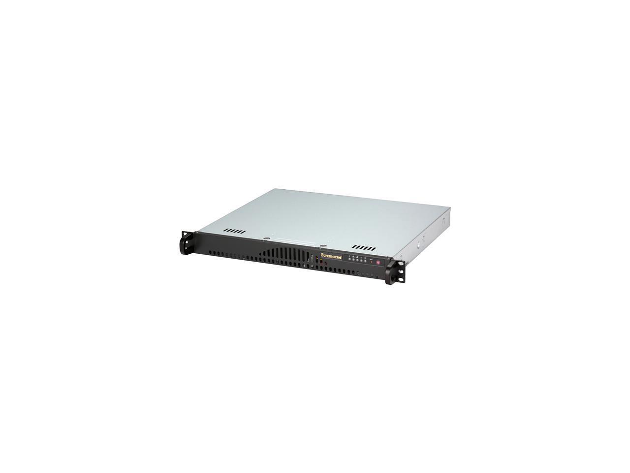 SUPERMICRO CSE-512L-260B Black 1U Rackmount 14" Mini Server Case ...