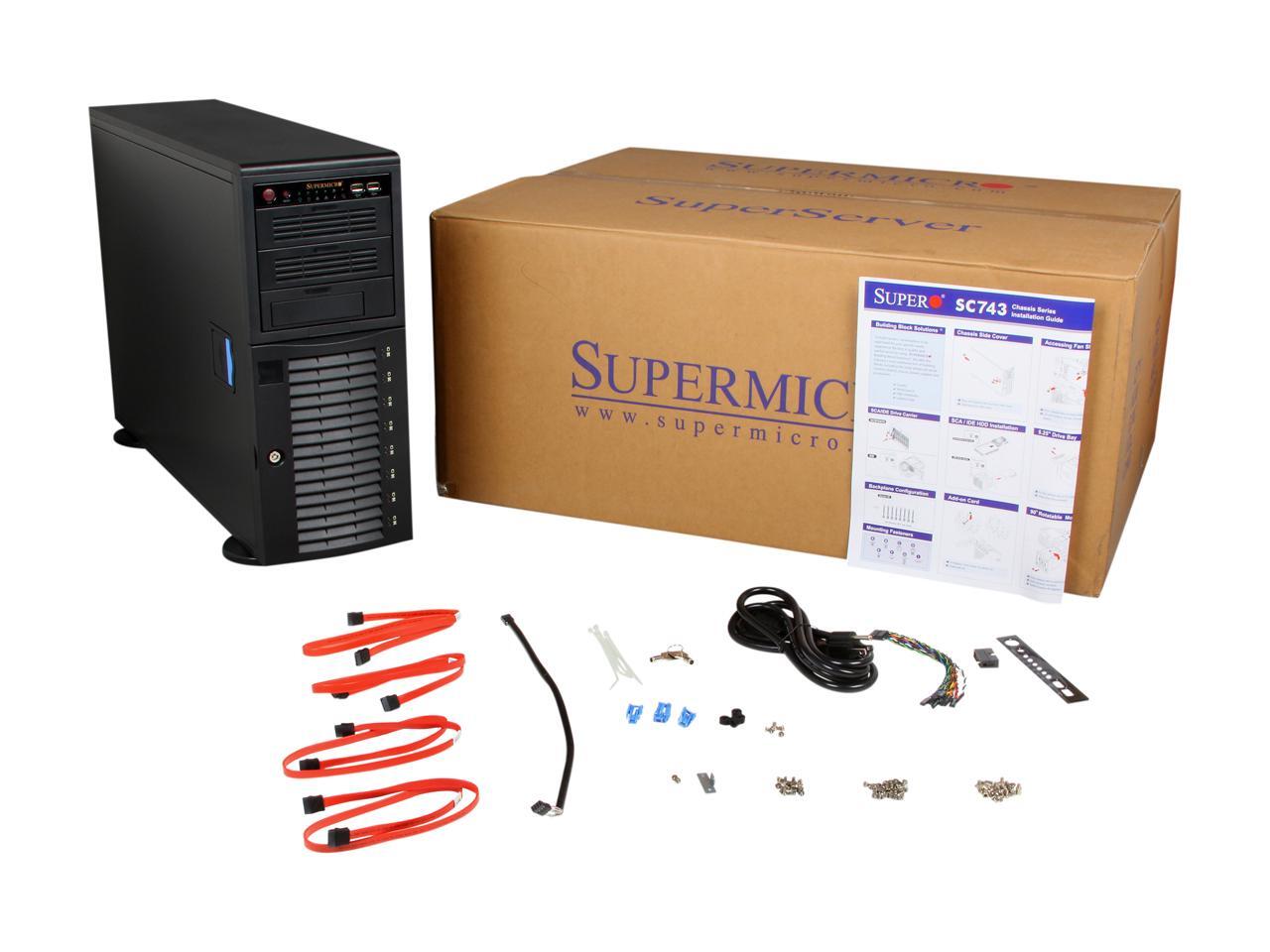 SUPERMICRO CSE-743TQ-865B Black 4U Pedestal Server Case - Newegg.com