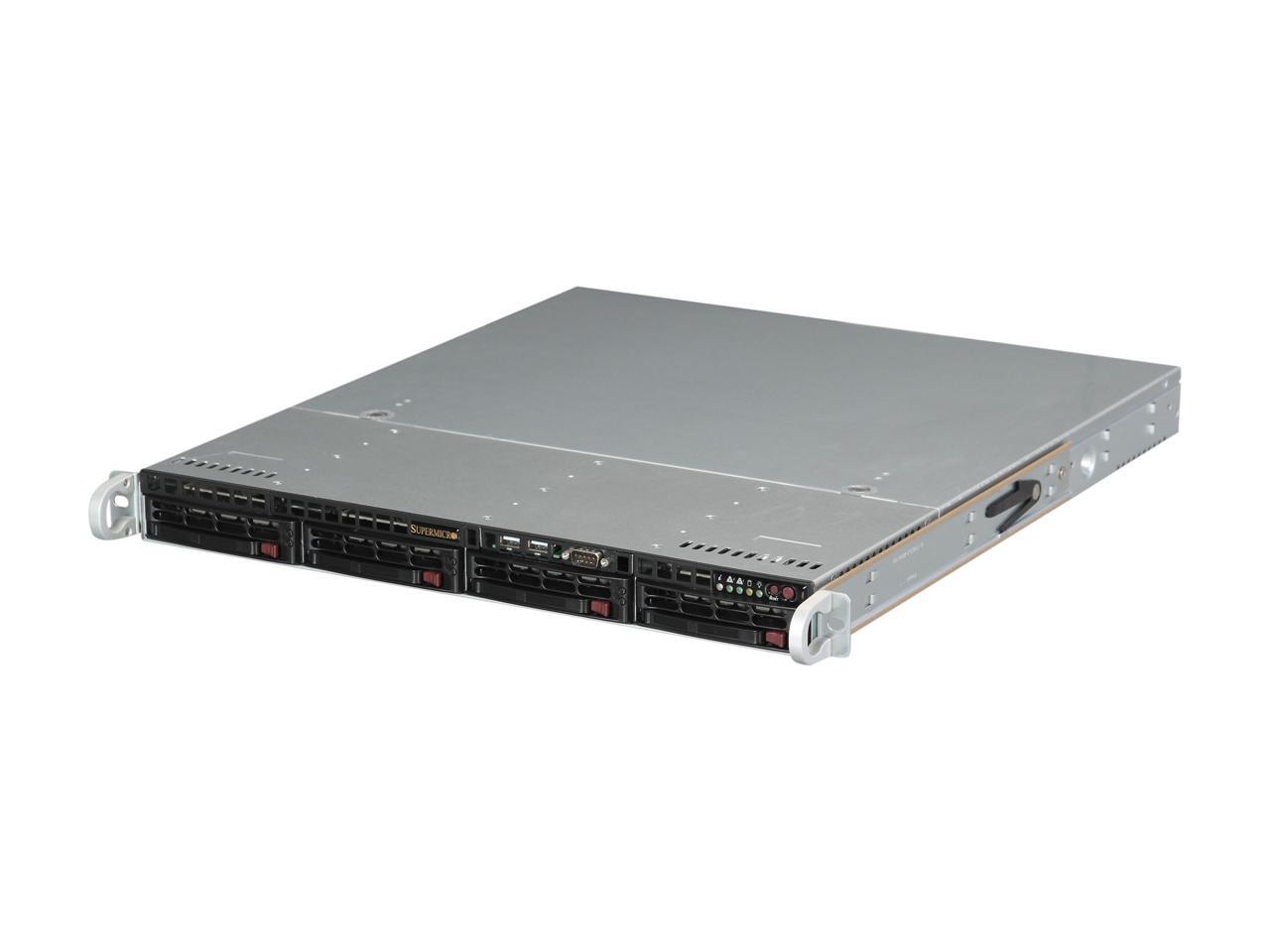 SUPERMICRO SuperChassis CSE-813MTQ-520CB Black 1U Rackmount Server Case ...