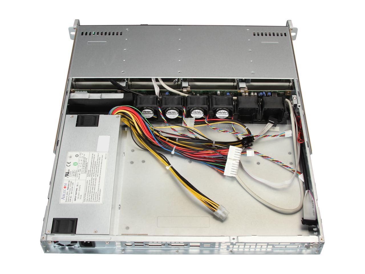 SUPERMICRO SuperChassis CSE-813MTQ-520CB Black 1U Rackmount Server Case ...