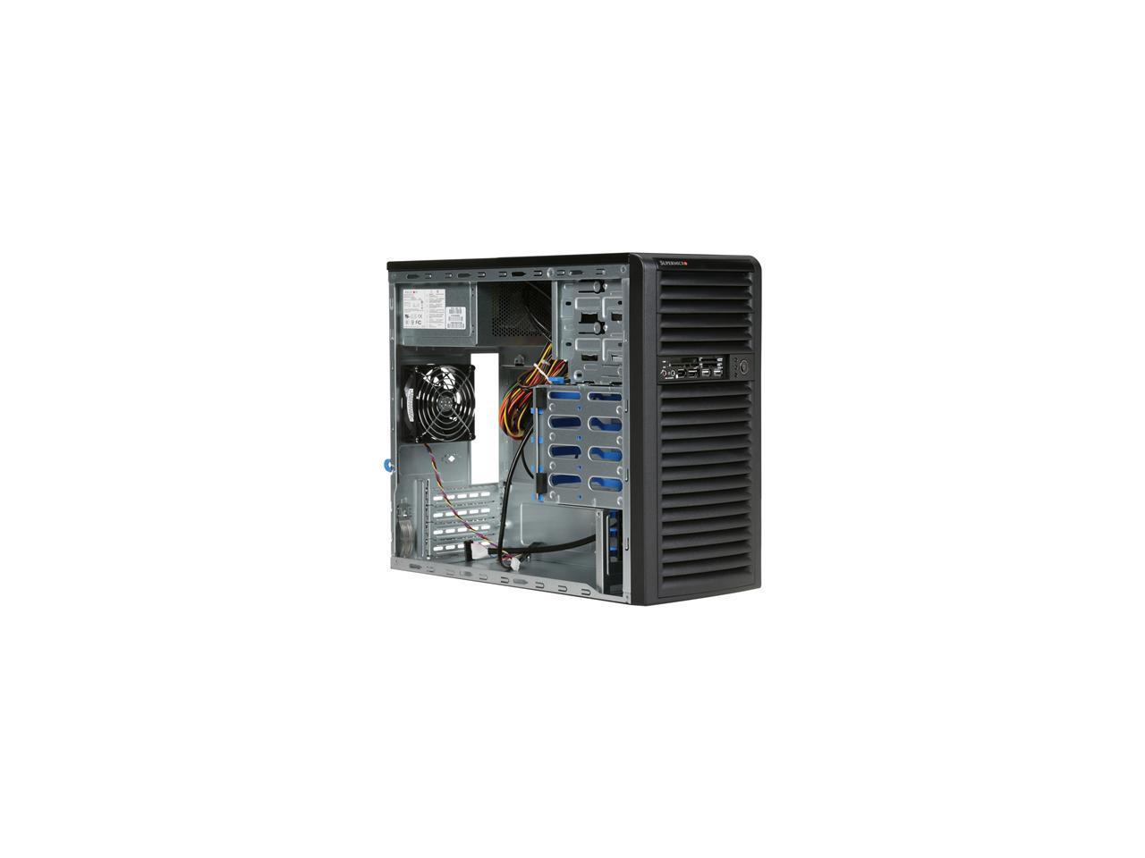 SUPERMICRO SuperChassis CSE-731D-300B Black Mid-tower Server Chassis ...
