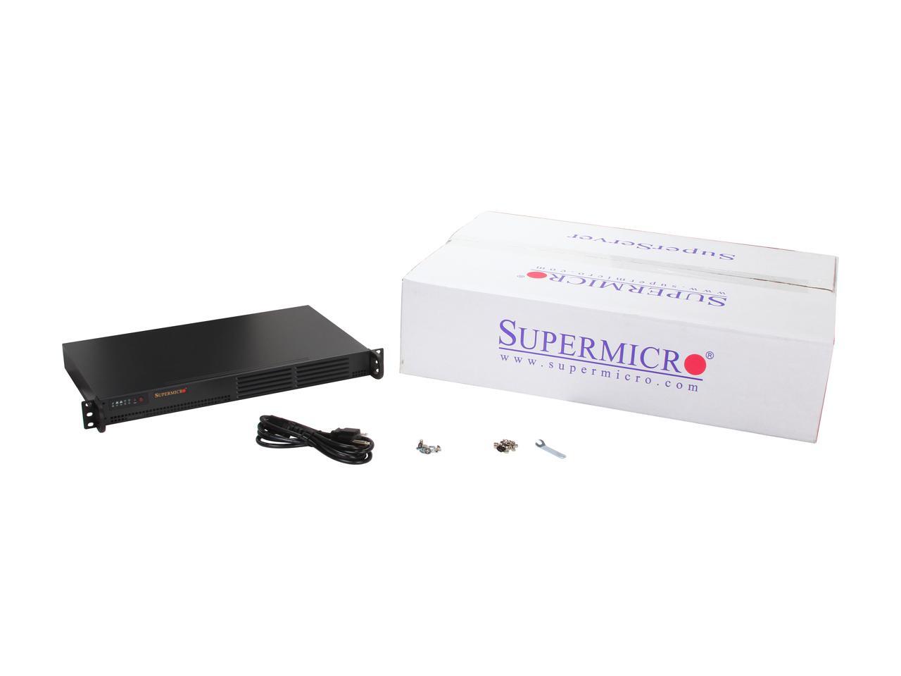 SUPERMICRO CSE-502L-200B Black 1U Rackmount Mini Server Chassis ...