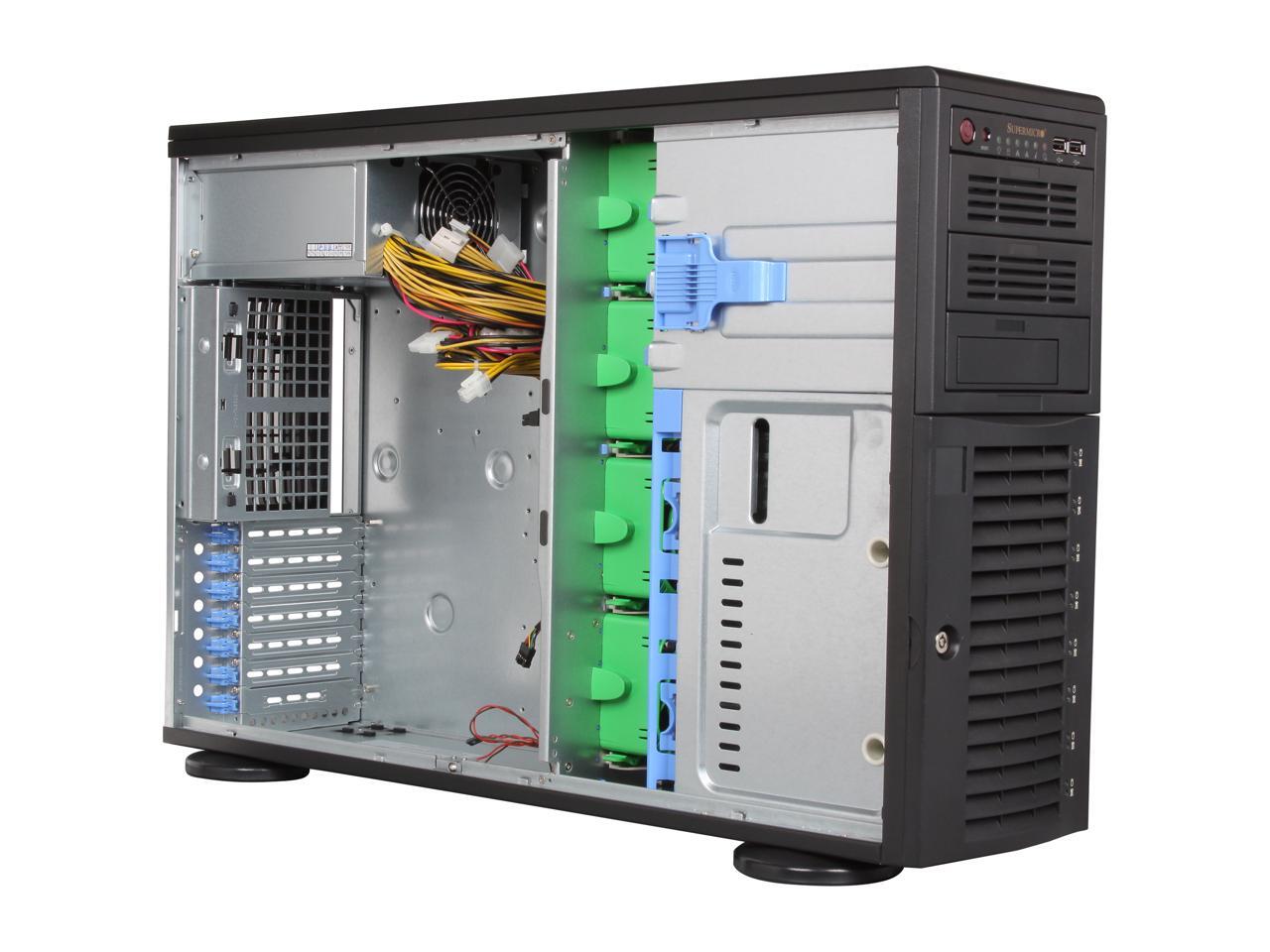 SUPERMICRO SuperChassis CSE-743T-665B Black 4U Pedestal Server Case ...