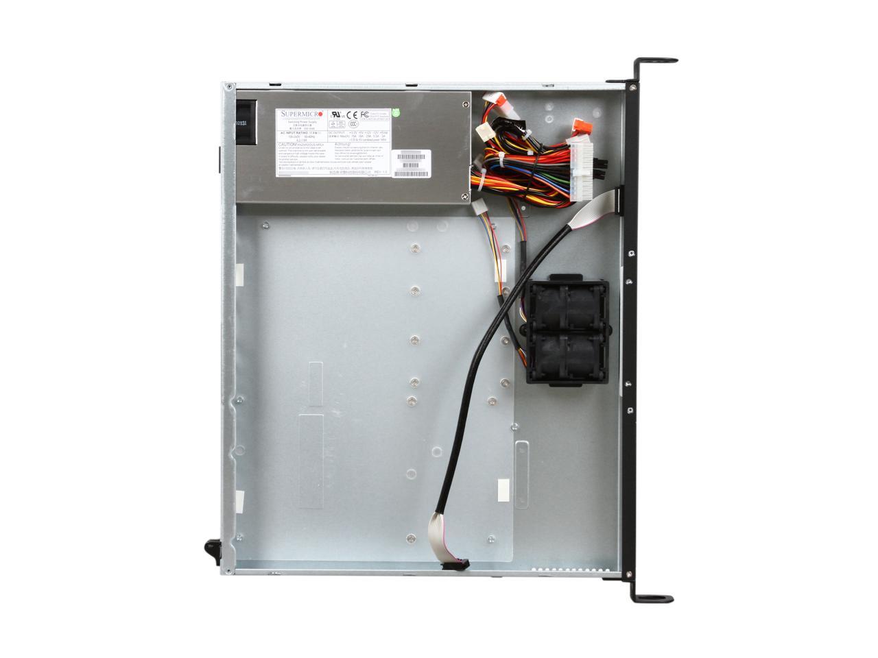 SUPERMICRO SuperChassis CSE-512F-350B Black 1U Rackmount Server Chassis ...