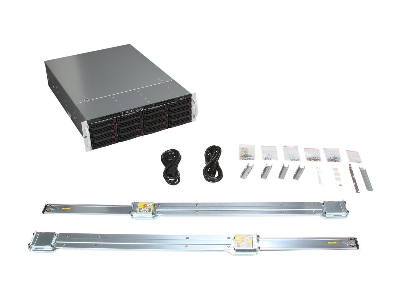 SUPERMICRO SuperChassis CSE-836E16-R1200B Black 3U Rackmount Server ...