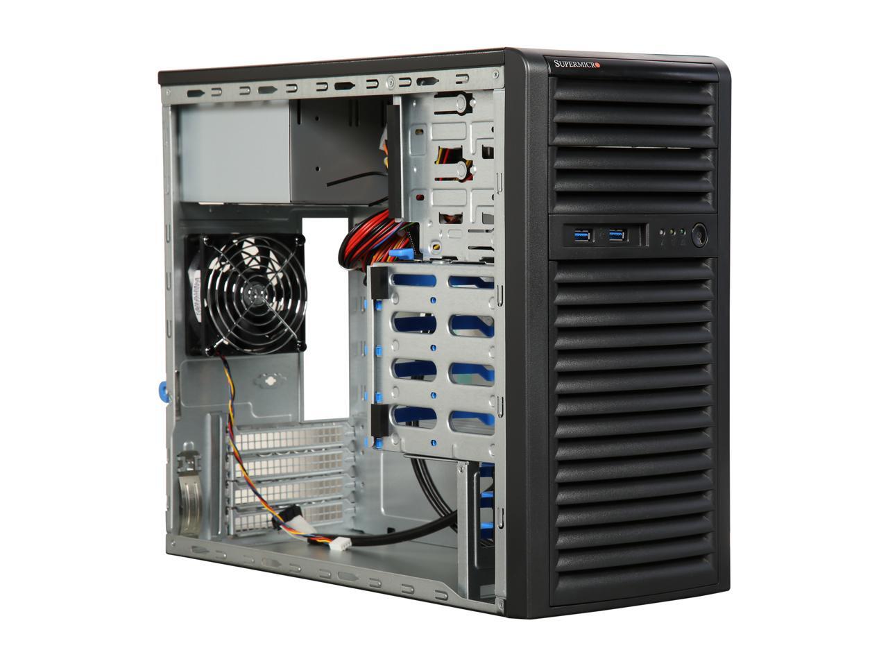 SUPERMICRO CSE-731i-403B Black Mini-Tower Server Chassis - Newegg.com