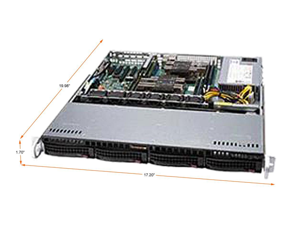 SUPERMICRO SuperChassis CSE-813MF2TQC-505CB Silver 1U Desktop Server ...
