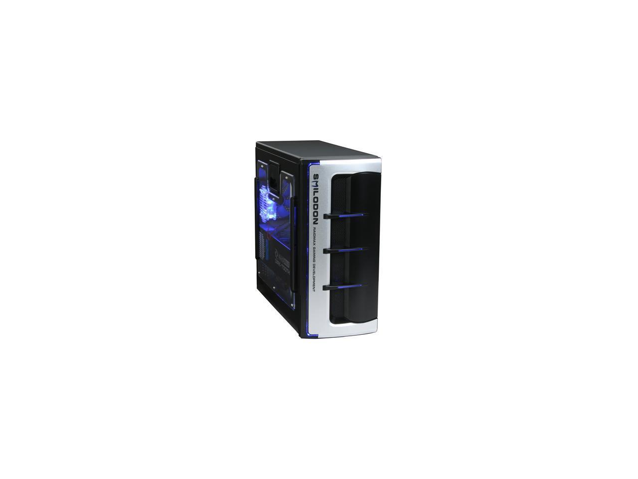 RAIDMAX SMILODON ATX-612WB Black / Silver Foldout MB Computer Case ...