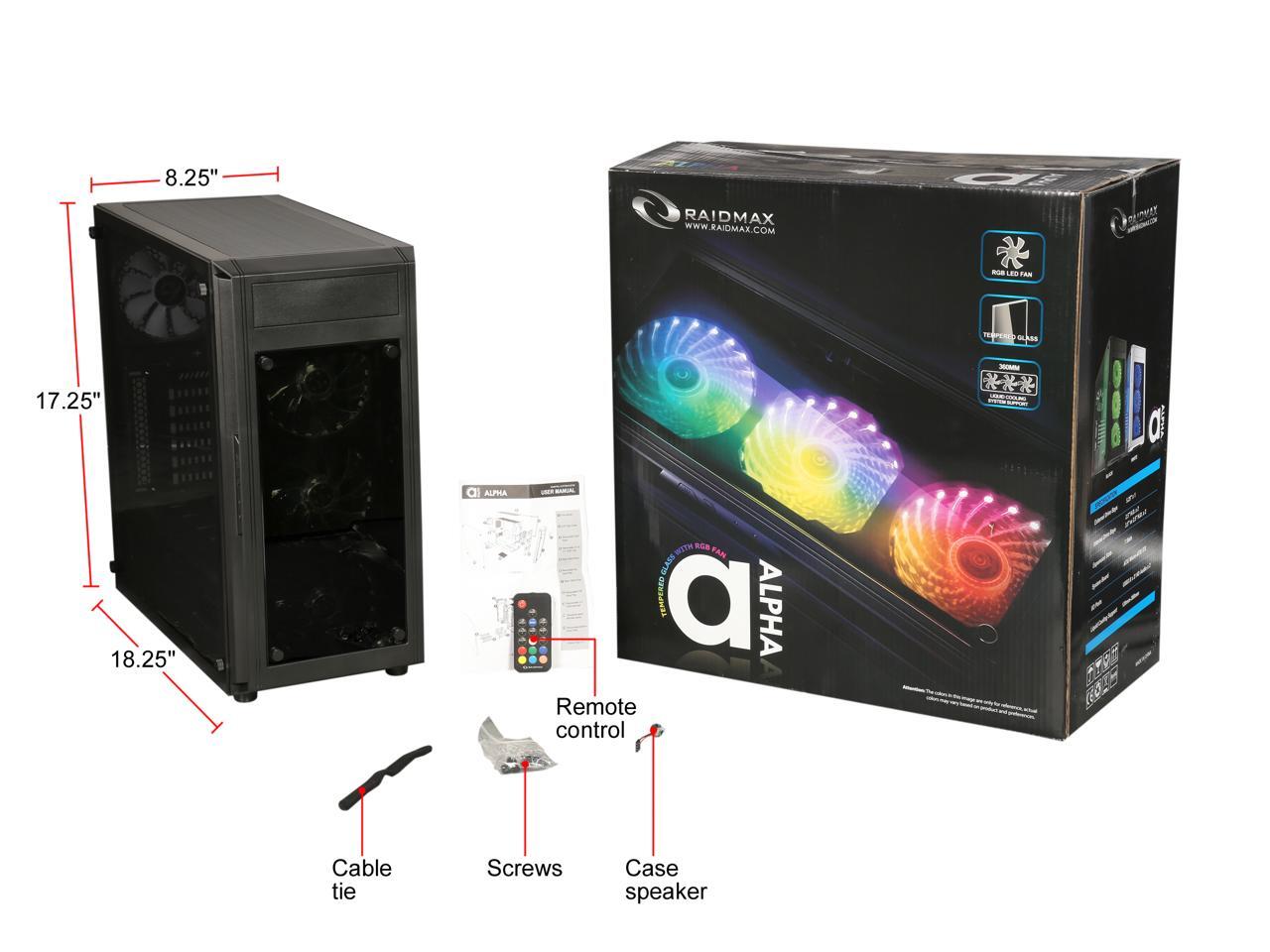 RAIDMAX ALPHA Prime ALPHA-TTB Black ATX Mid Tower Computer Case - Newegg.ca