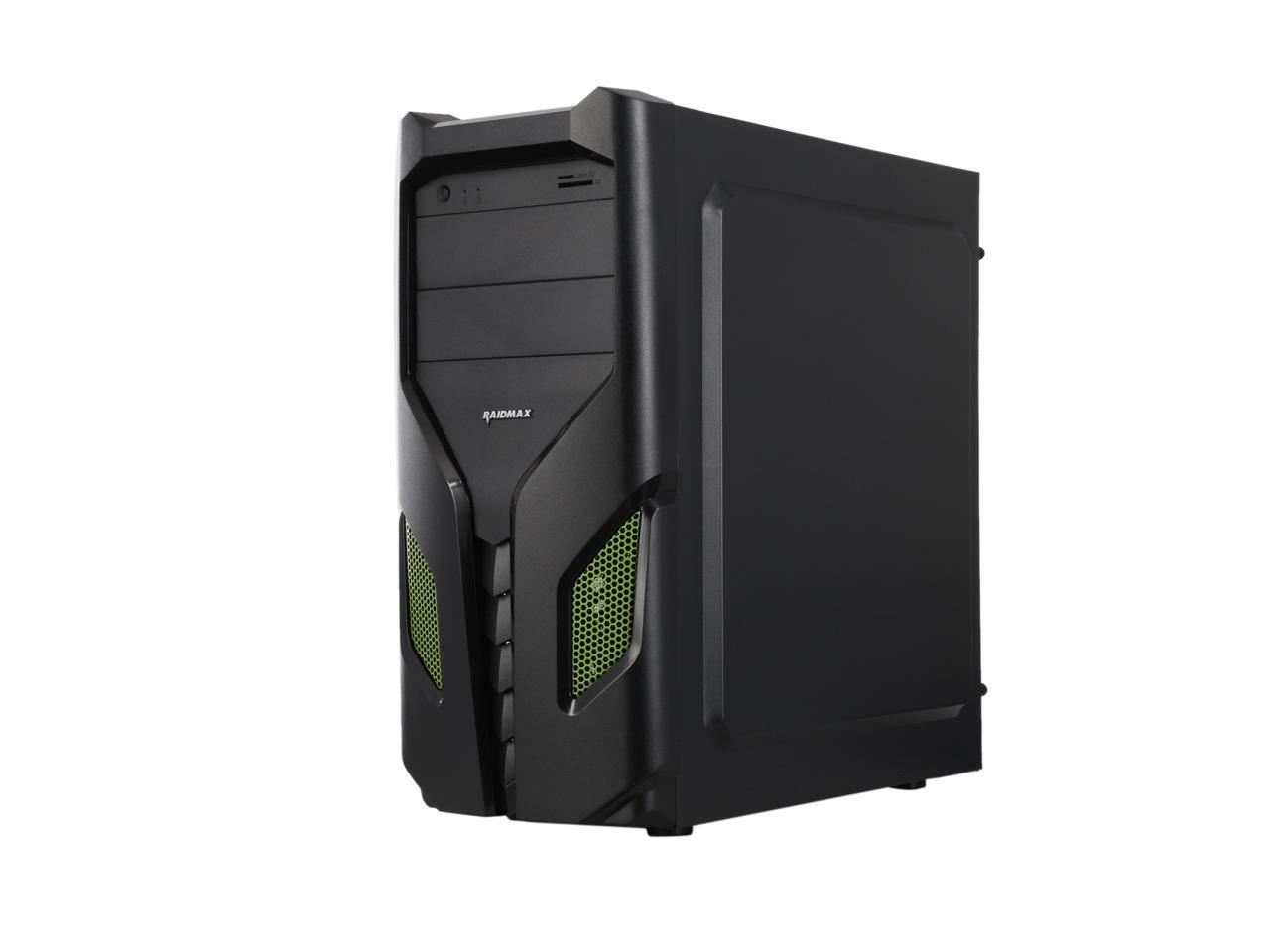 Open Box: RAIDMAX EXO ATX-108BG Black / Green Computer Case - Newegg.com