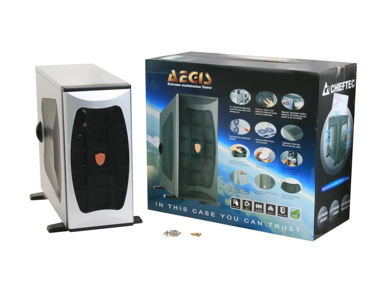 CHIEFTEC AEGIS CH-05SL-B-OP Silver Computer Case - Newegg.com