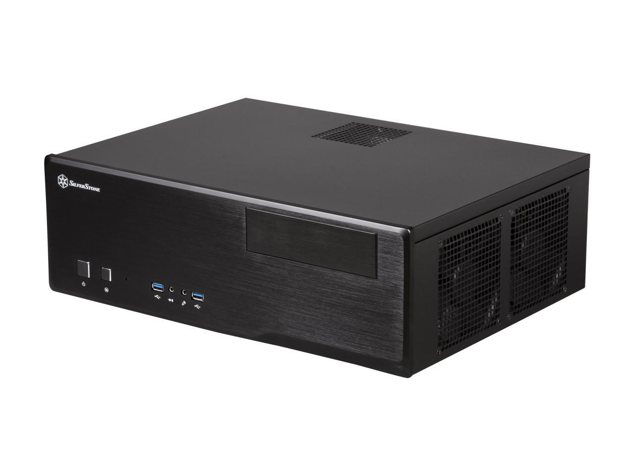SILVERSTONE Grandia Series GD05B-USB3.0 Aluminum / 0.8mm SECC micro-ATX ...