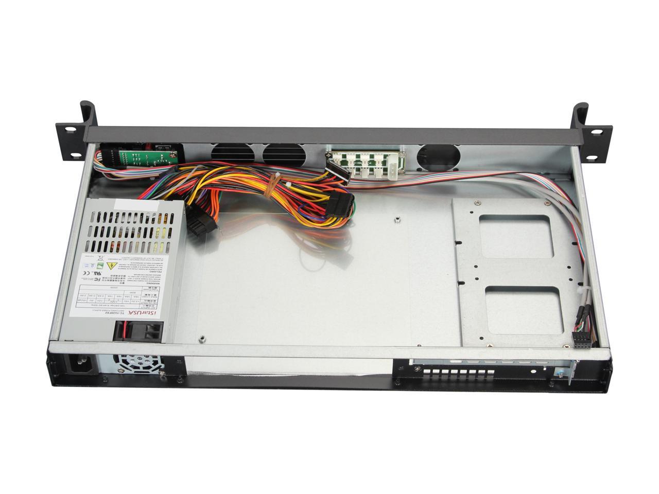 iStarUSA D-118V2-ITX-20FX2 Black 1U Rackmount Compact Rackmount mini ...