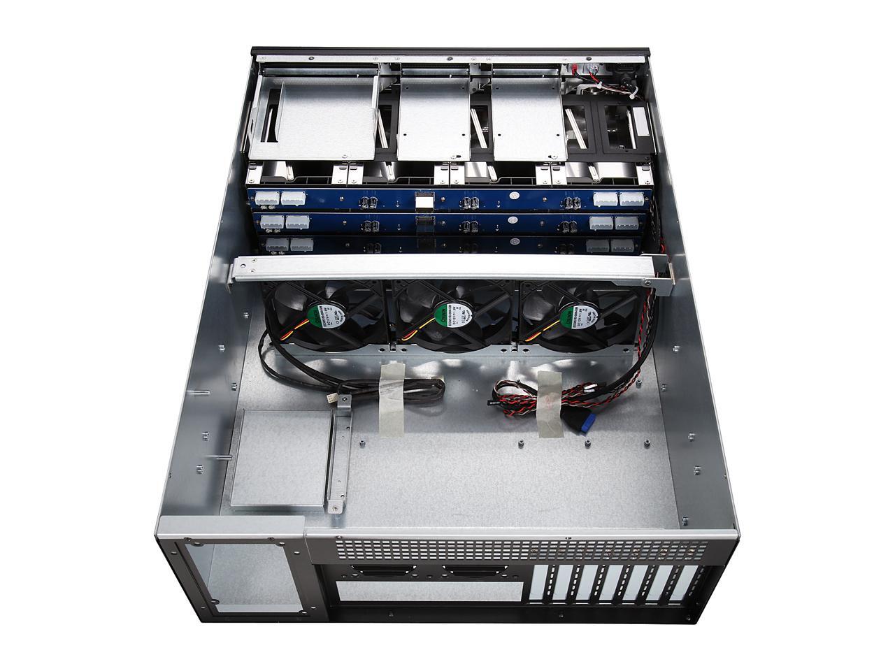 iStarUSA M-4160-ATX Black 4U Rackmount 3.5" 16-Bay Trayless Storage ...