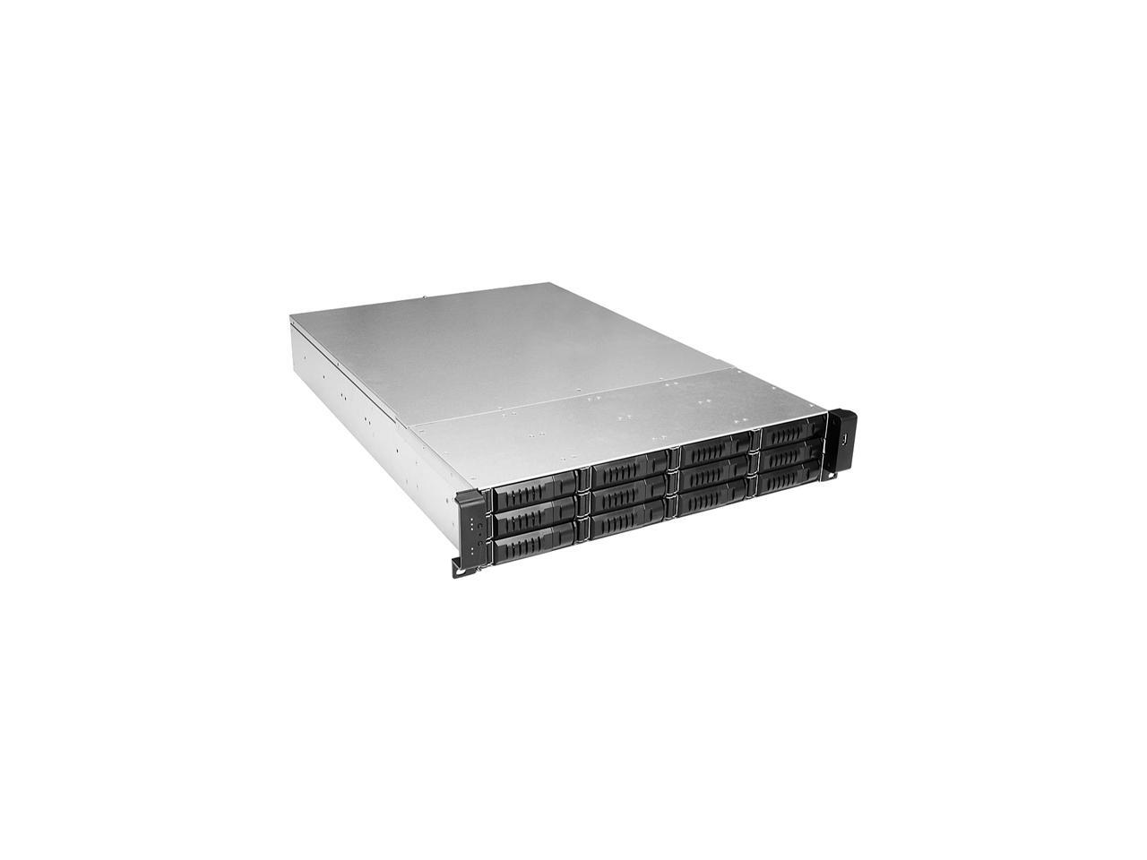 iStarUSA E2M12HD 2U 12-Bay Storage Server Rackmount Chassis 12Gb/s HDD ...