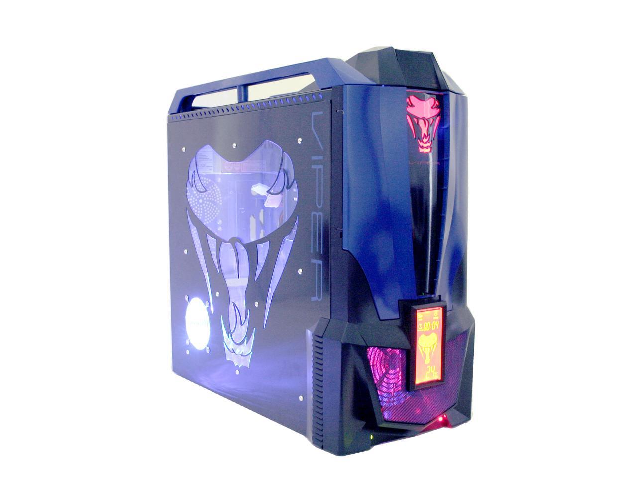 MGE CA-VIPER-KB Black/Blue Computer Case - Newegg.com