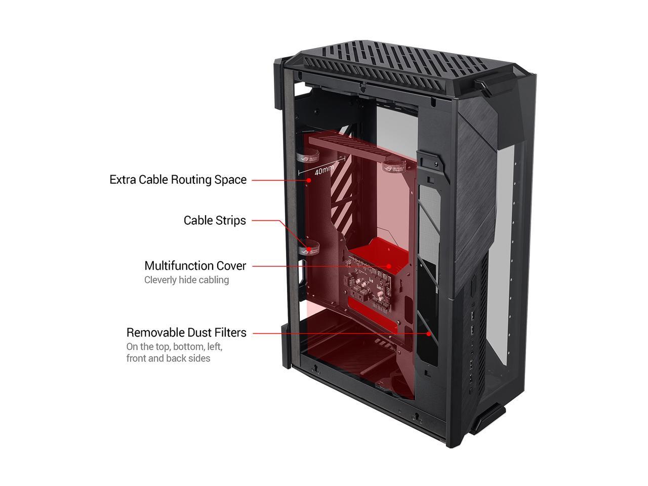 ASUS ROG Z11 Mini-ITX/DTX Mid-Tower PC Gaming Case with Patented 11 ...