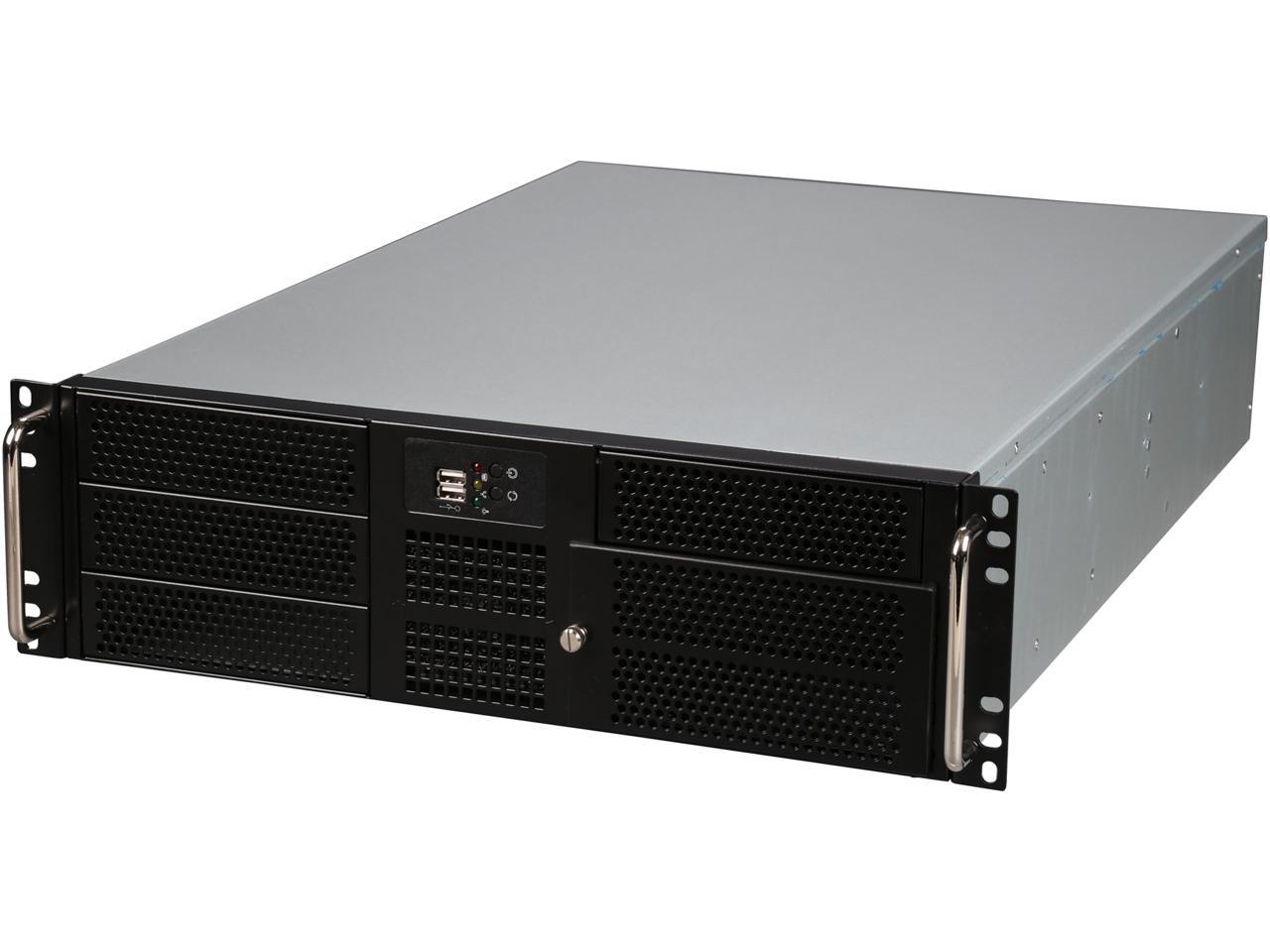 Athena Power RM-3U316480U3 Silver/Black 3U Rackmount Server Case ...