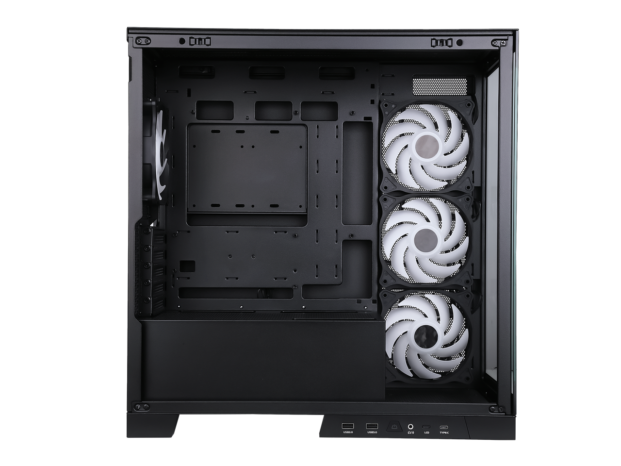 Sama AR01-RGB-BK Black Dual USB3.0 and Type C, Dual Tempered Glass ...