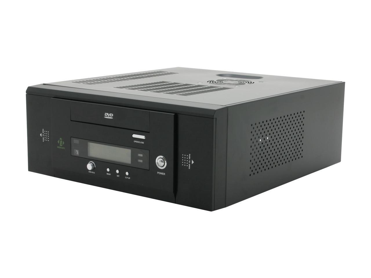 nMEDIAPC Black HTPC 100BA Micro ATX Media Center / HTPC Case - Newegg.com