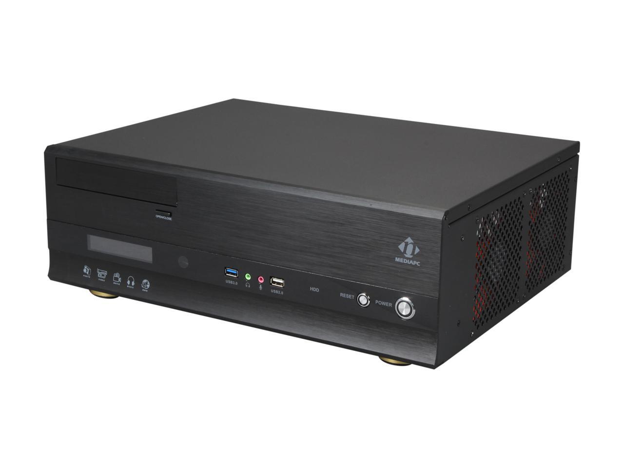 nMEDIAPC Black Aluminum Panel & Steel (1.0mm SECC) HTPC 7000B Micro ATX ...