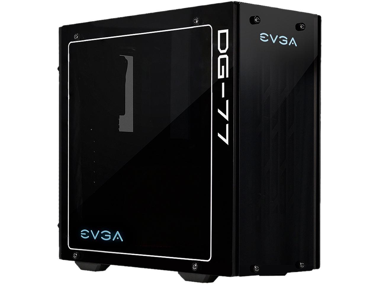 EVGA DG-77 Matte Black Mid-Tower, 3 Sides of Tempered Glass, Vertical ...