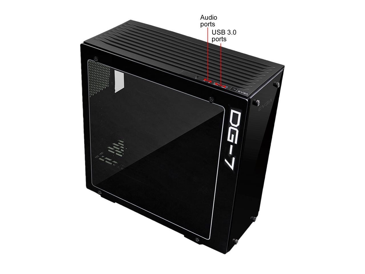 EVGA DG-75 Matte Black Mid-Tower, 2 Sides of Tempered Glass, Gaming ...
