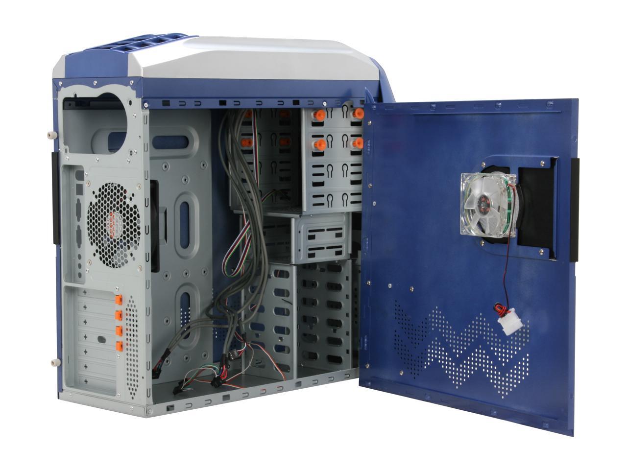 JPAC AUBLUE Blue / Silver Computer Case - Newegg.com