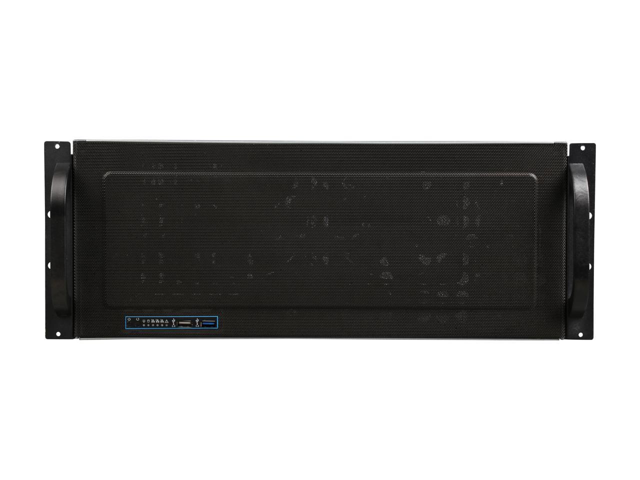 NORCO RPC-431 Black 4U Rackmount 4U Short Depth Rackmount Case with ...