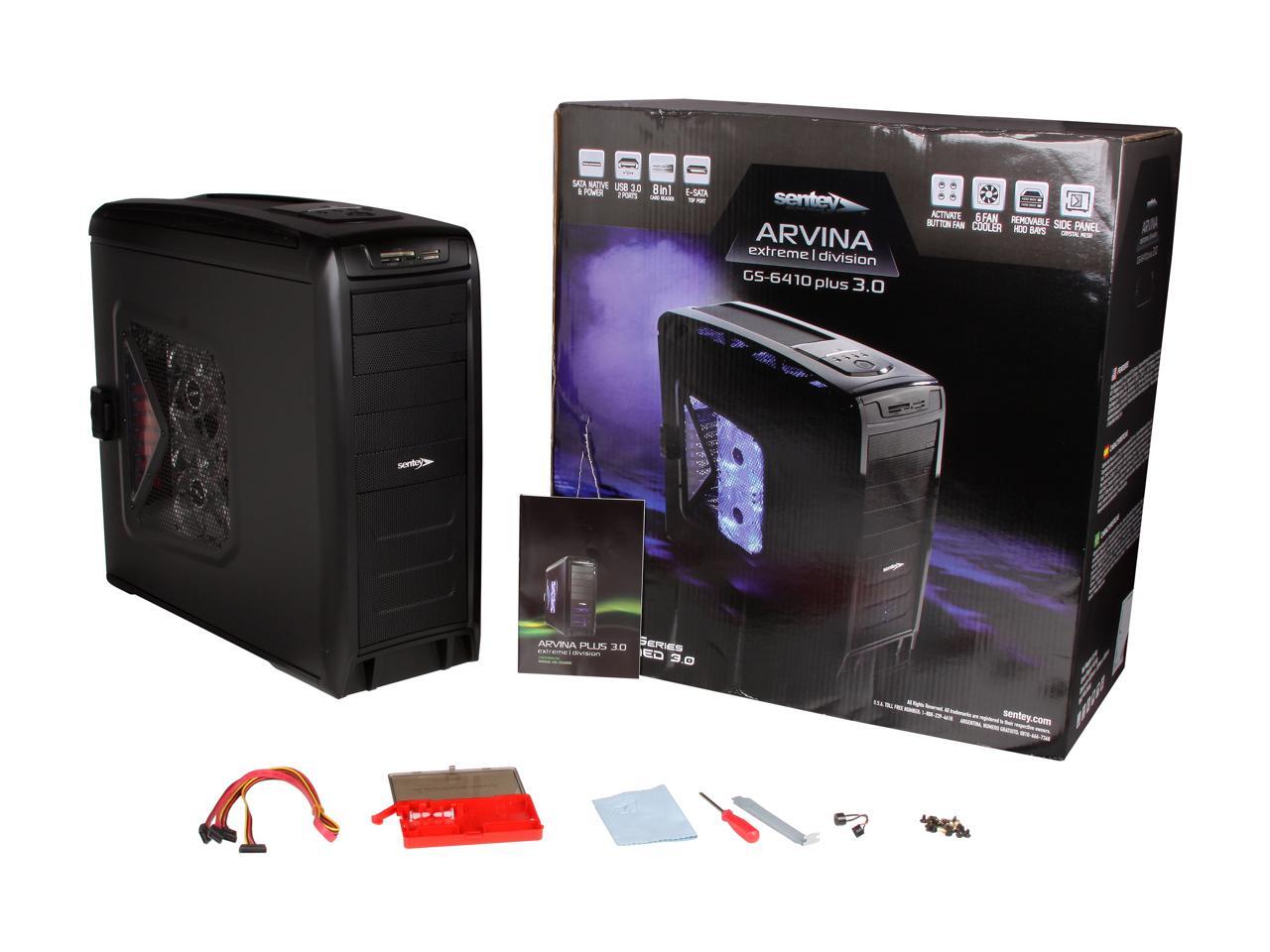 Sentey Extreme Division GS-6410 Arvina Plus Black 1mm SECC ATX Full ...