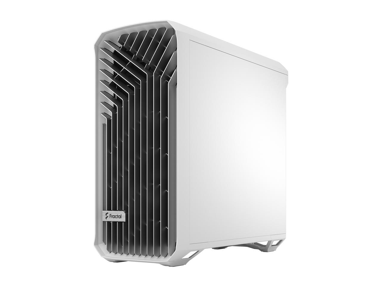 Fractal Design Torrent White E-ATX Tempered Glass Window High-Airflow ...