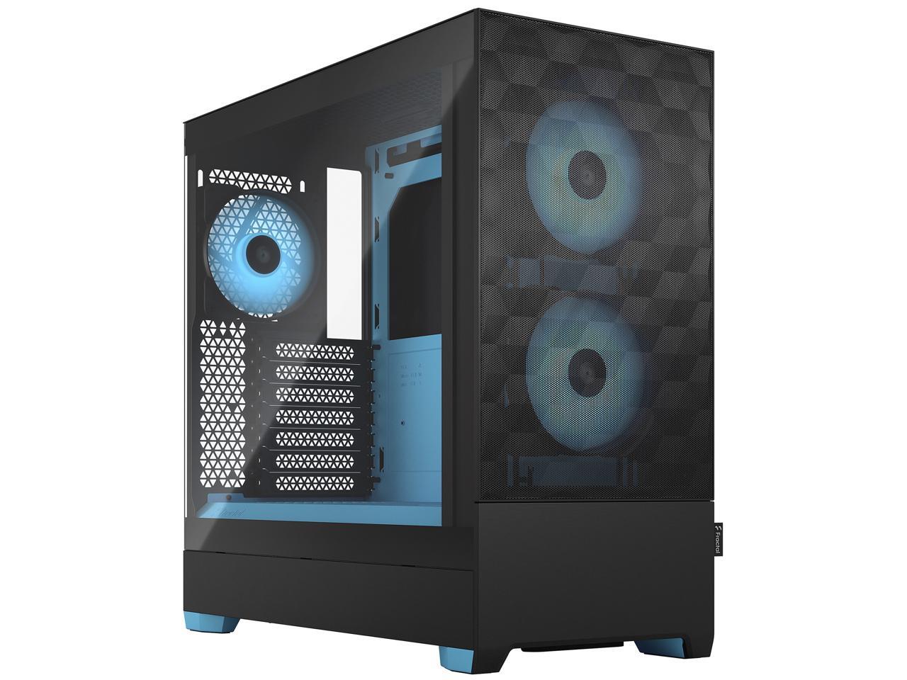 Fractal Design Pop Air RGB Black Cyan Core TG ATX High-Airflow Clear ...