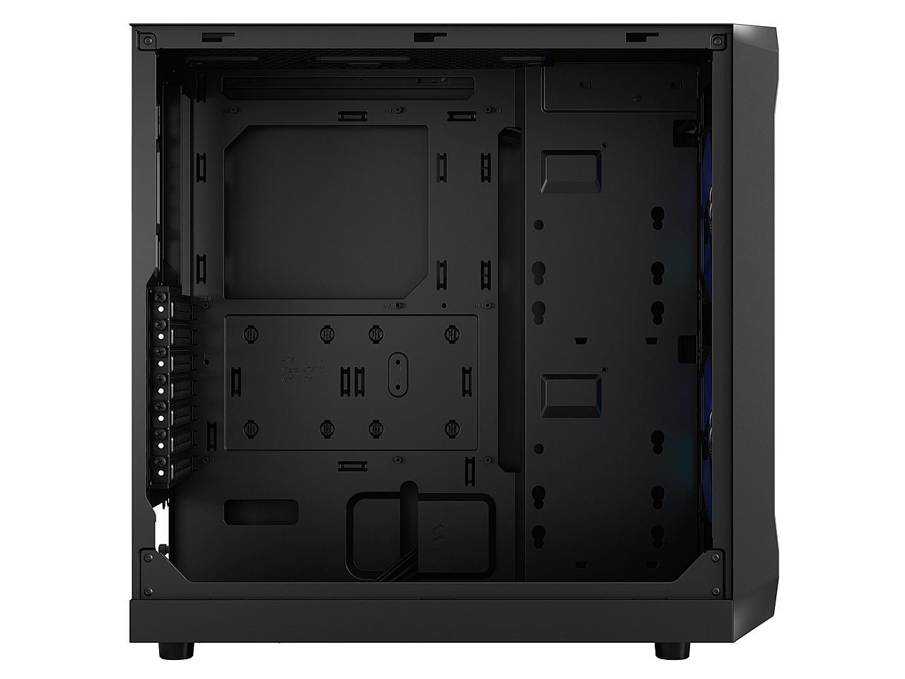 Fractal Design Focus 2 RGB Black ATX mATX Mini ITX Clear Tinted ...