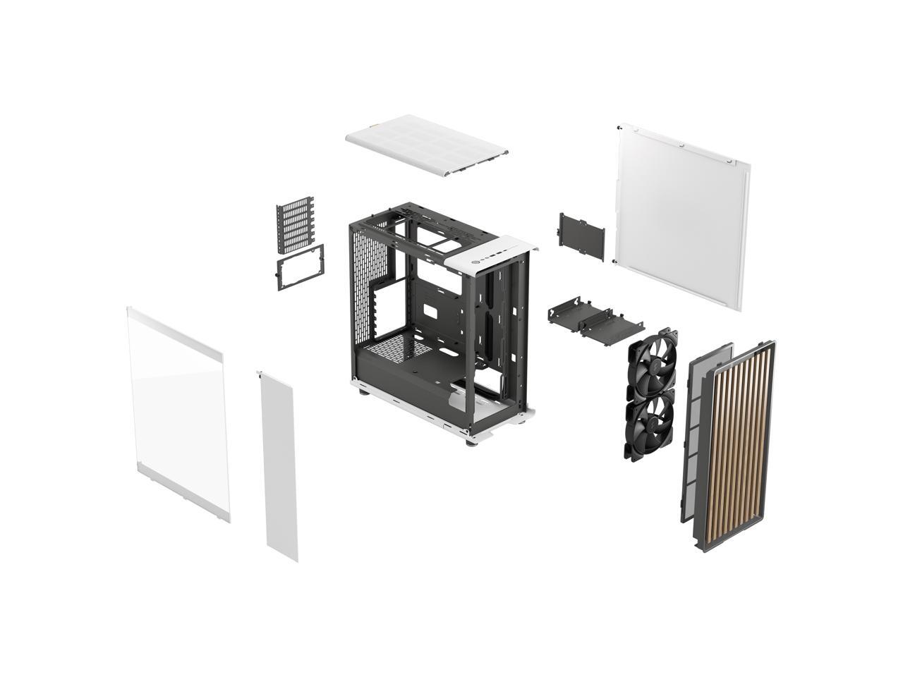 Fractal Design North ATX mATX Mid Tower PC Case - North Chalk White ...
