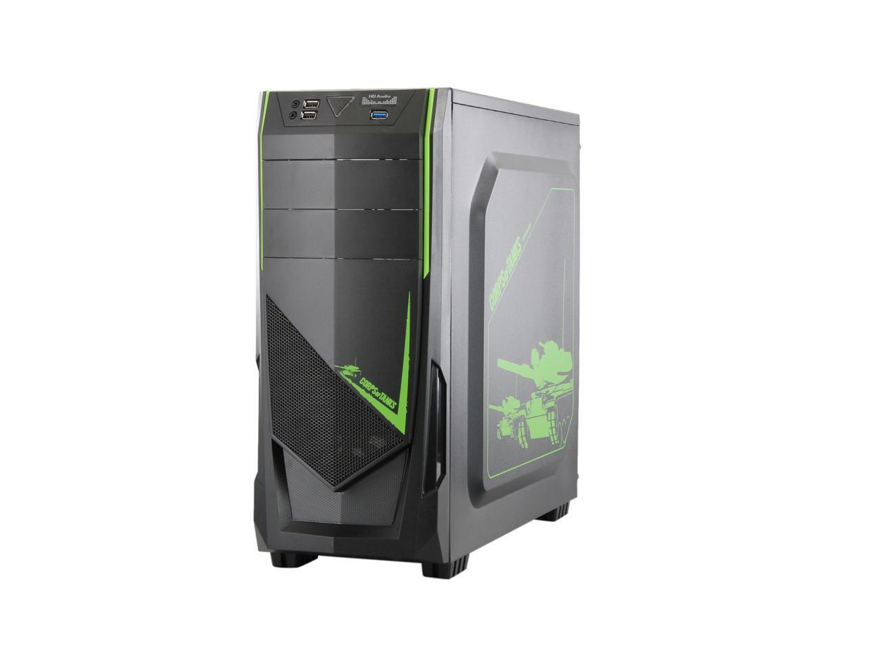 DIYPC Ranger-R8-G Black / Green Computer Case - Newegg.com