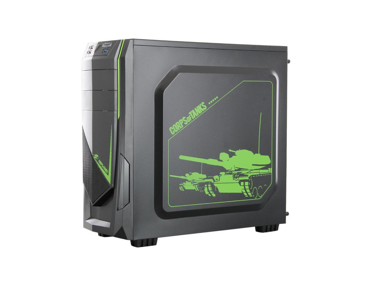 DIYPC Ranger-R8-G Black / Green Computer Case - Newegg.com