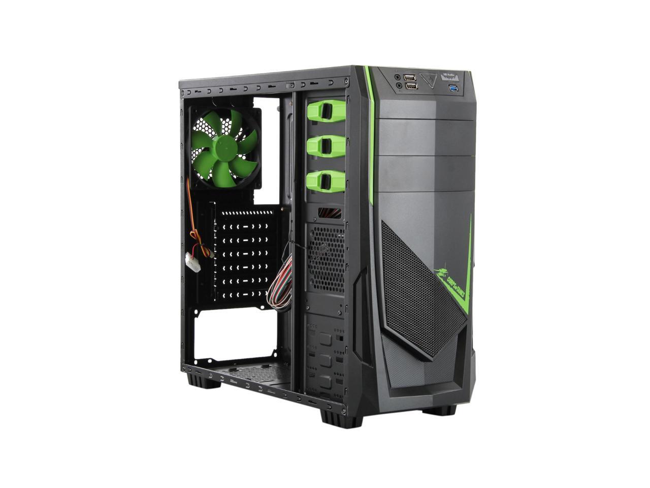 DIYPC Ranger-R8-G Black / Green Computer Case - Newegg.com