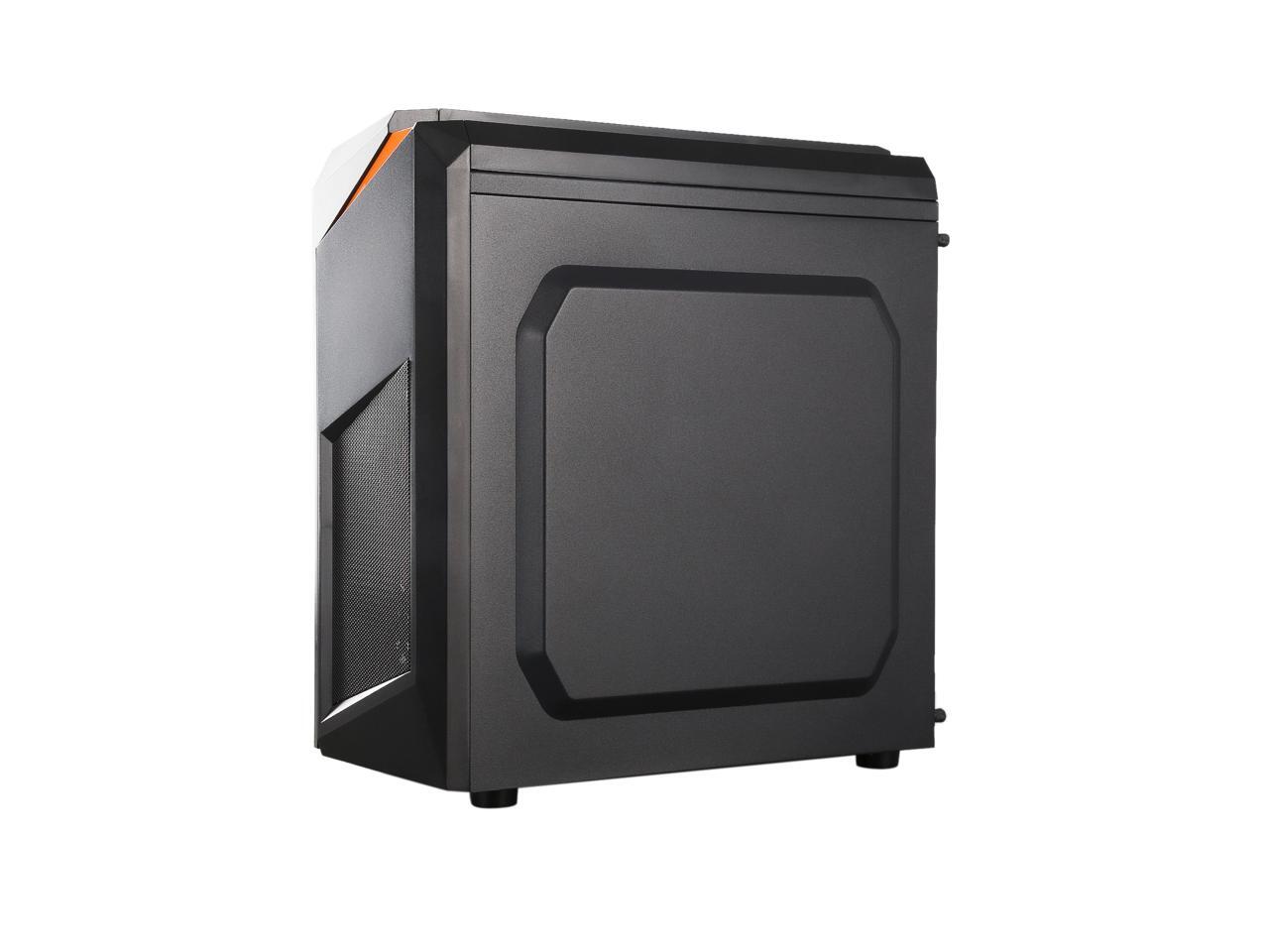 DIYPC Black/Orange Micro-ATX Gaming Computer Case - Newegg.com