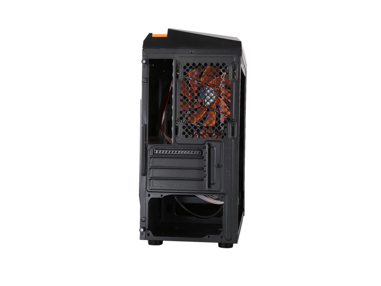 DIYPC Black/Orange Micro-ATX Gaming Computer Case - Newegg.ca