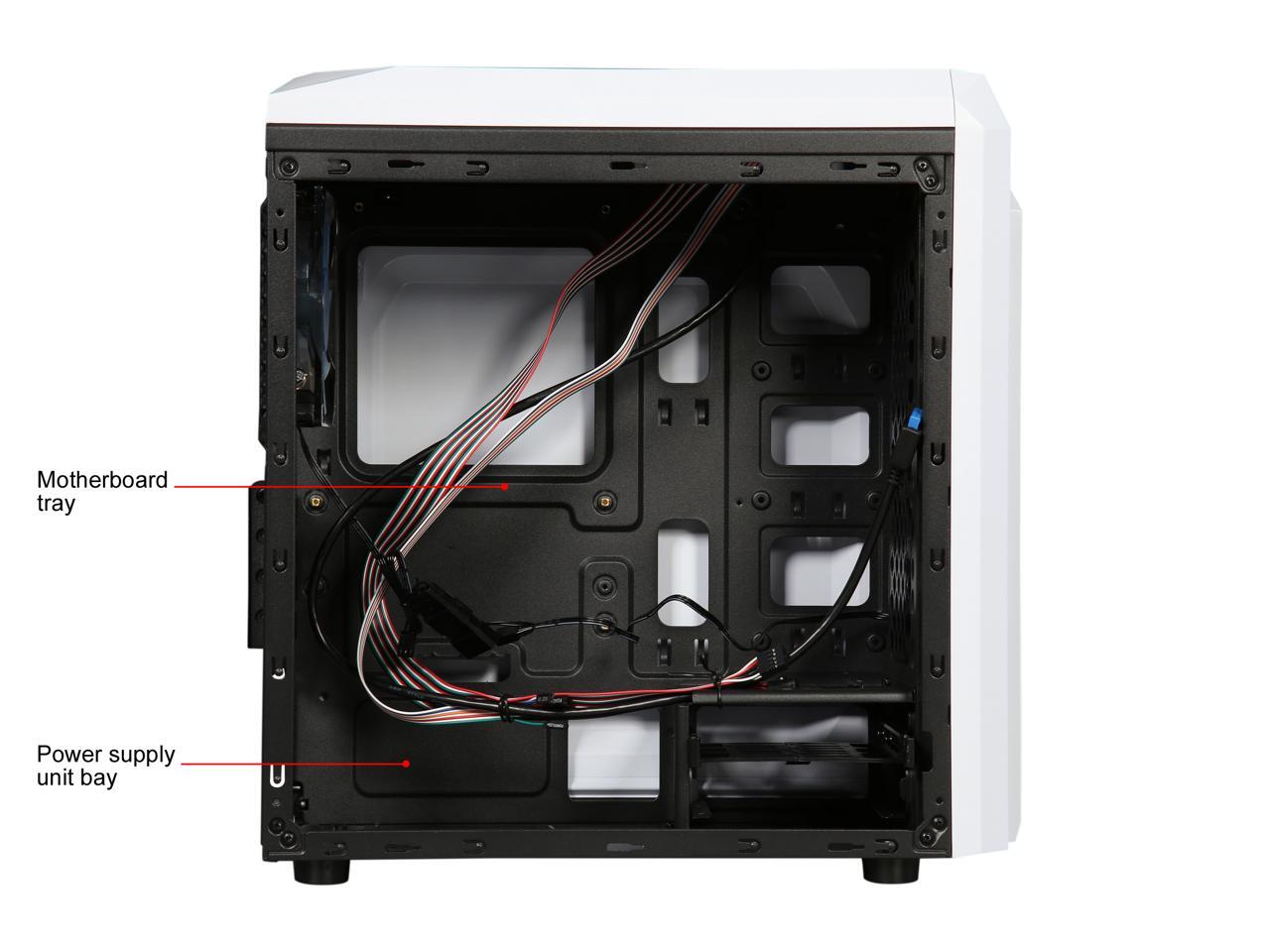 DIYPC DIY-F2-W White SPCC Micro ATX Computer Case - Newegg.ca