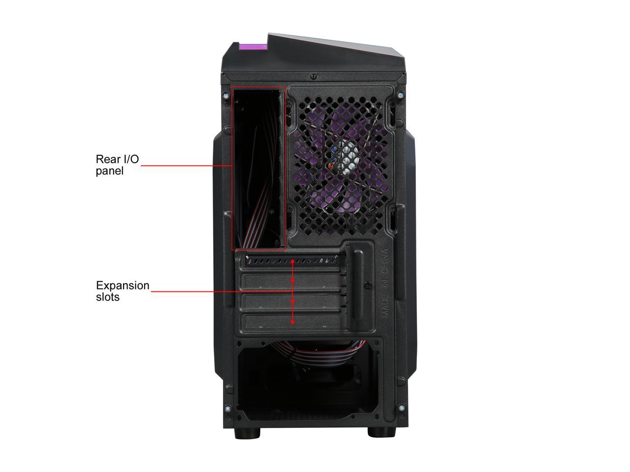 DIYPC DIY-F2-P Black / Purple Micro ATX Computer Case - Newegg.ca